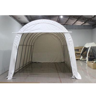 China Portable Winter Car Parking Canopy 400x730x330cm Powder Coated Steel Frame for sale