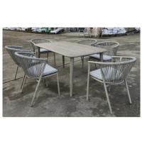 China Outdoor Garden Furniture Aluminum Bistro Rattan Sofa Set with Coffee Table 3 Seater for sale