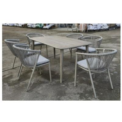 China Outdoor Garden Furniture Aluminum Bistro Rattan Sofa Set with Coffee Table 3 Seater for sale