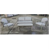 China Outdoor Garden Furniture Aluminum Bistro Rattan Sofa Set with Coffee Table 3 Seater for sale