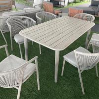 China Outdoor Garden Furniture Aluminum Bistro Rattan Sofa Set with Coffee Table 3 Seater for sale