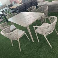 China Outdoor Garden Furniture Aluminum Bistro Rattan Sofa Set with Coffee Table 3 Seater for sale