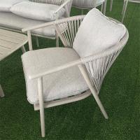China Outdoor Garden Furniture Aluminum Bistro Rattan Sofa Set with Coffee Table 3 Seater for sale