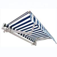 China Outdoor Manual Retractable Awning 280g Polyester Fabric Patio Garden Sun Shade Canopy for sale