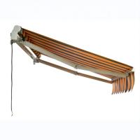 China Outdoor Manual Retractable Awning 280g Polyester Fabric Patio Garden Sun Shade Canopy for sale