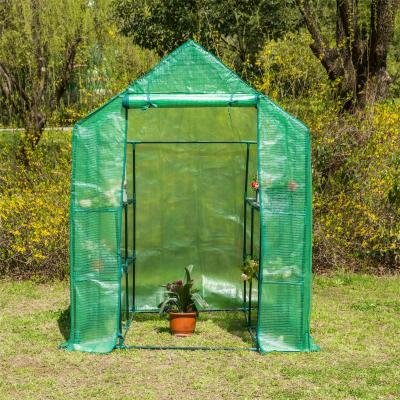 China QIAHE Metal Frame Transparent PVC Mobile Greenhouse Cover 6x8ft Garden Planting for sale