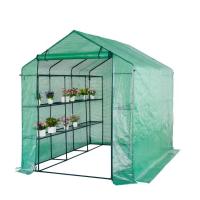 China QIAHE Metal Frame Transparent PVC Mobile Greenhouse Cover 6x8ft Garden Planting for sale