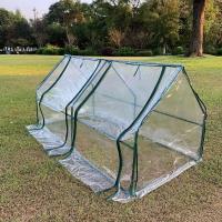China QIAHE Metal Frame Transparent PVC Mobile Greenhouse Cover 6x8ft Garden Planting for sale