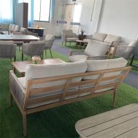 China Outdoor Garden Furniture Aluminium Rattan Sofa Set with Leisure Table and Teapoy 5 Piece for sale