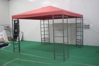 China Outdoor Garden Patio Rectangle Double Tops Gazebo 3x3x2.55M Steel Frame Waterproof for sale