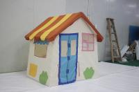 China Space Style Indoor Outdoor Play House Tent for Kids 130x100x140cm Manual Operation for sale