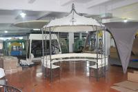 China Steel Frame 3x2.9M Openwork Pattern Spire Gazebo for Garden Customizable for sale