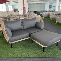 China Aluminum Bistro Rattan Sofa Set 4 Seater Outdoor Garden Furniture for Luxury Dining for sale