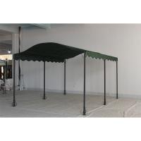China Customizable Steel Frame Outdoor Arched Canopy Garden Shade Pergola Pavilion Gazebo 3x4x2.35M for sale