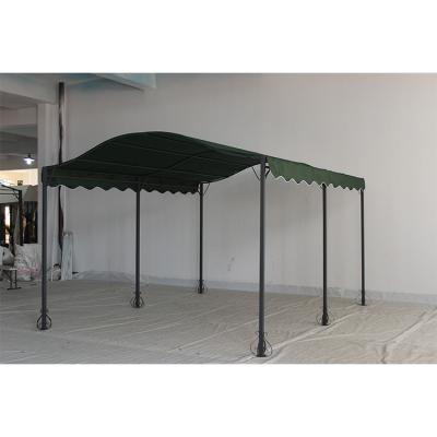 China Customizable Steel Frame Outdoor Arched Canopy Garden Shade Pergola Pavilion Gazebo 3x4x2.35M for sale