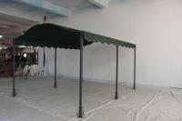 China Customizable Steel Frame Outdoor Arched Canopy Garden Shade Pergola Pavilion Gazebo 3x4x2.35M for sale