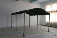 China Customizable Steel Frame Outdoor Arched Canopy Garden Shade Pergola Pavilion Gazebo 3x4x2.35M for sale