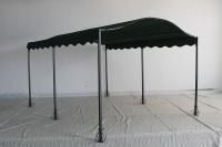 China Customizable Steel Frame Outdoor Arched Canopy Garden Shade Pergola Pavilion Gazebo 3x4x2.35M for sale