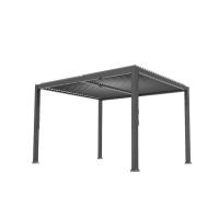 China Aluminum Outdoor Garden Pergola 3x3.6m Waterproof Roof System Customizable for sale