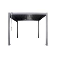 China Aluminum Frame Pergola 3x4m Modern Outdoor Waterproof Roof Garden Structure with 105mm Tube for sale