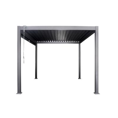 China Aluminum Frame Pergola 3x4m Modern Outdoor Waterproof Roof Garden Structure with 105mm Tube for sale