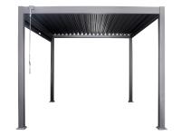 China Aluminum Frame Pergola 3x4m Modern Outdoor Waterproof Roof Garden Structure with 105mm Tube for sale
