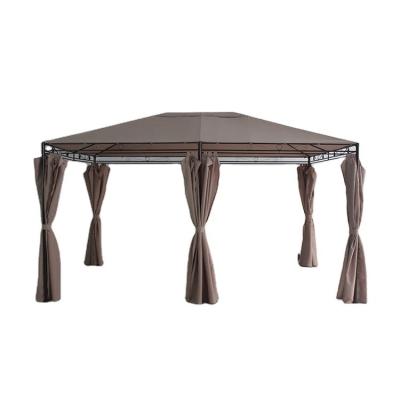 China Customizable Color Polycarbonate Roof Pavilion 3x4x2.6M Steel Gazebo for Luxury Garden for sale