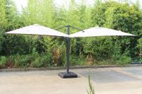 China Hand Umbrella Style Double Canopy Garden Parasol 3m for Outdoor Furniture Economic Design for sale