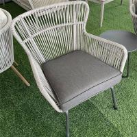 China Outdoor Garden Furniture Set Aluminum Rattan Sofa with Teapoy Table and 2 Bistro Chairs for sale