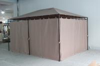 China Customizable Color Polycarbonate Roof Pavilion 3x4x2.6M Steel Gazebo for Luxury Garden for sale