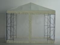 China 3x3x2.55M Party Gazebo with Waterproof PA Fabric and Powder Coated Steel Frame for sale
