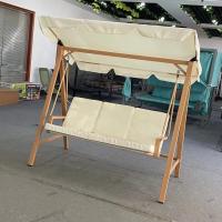 China Outdoor 3-Seat Metal Swing Chair with Fabric Umbrella 195x120x170cm for sale