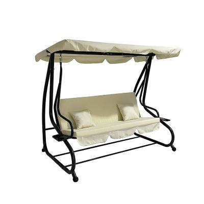 China Oxford Fabric Cushion Outdoor Hanging Swing Chair 200x125x165cm with Canopy for sale