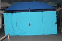 China Blue Large Canopy Metal Panel Top Gazebo 3x4M Outdoor Steel Structure Waterproof for sale