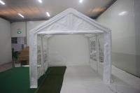 China Waterproof UV Resistant PE Carport 3x4m White Steel Frame Outdoor Shelter for sale