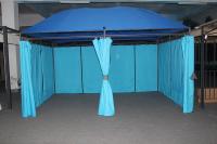 China Blue Large Canopy Metal Panel Top Gazebo 3x4M Outdoor Steel Structure Waterproof for sale