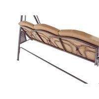 China 200x124x170cm Outdoor Cushioned Bench Bed Swing with Canopy Pergola Gazebo Steel Frame for sale