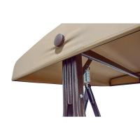 China 200x124x170cm Outdoor Cushioned Bench Bed Swing with Canopy Pergola Gazebo Steel Frame for sale