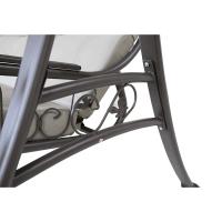 China Outdoor Swing Chair with Canopy Pergola Steel Frame 207x145x201cm Cushioned Bench Bed for sale