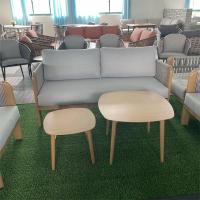 China Aluminum Outdoor Garden Rattan Sofa Set with Luxury Teapoy Bistro Set 3 Seater for sale