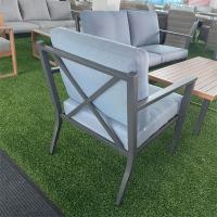 China Customizable Color Outdoor Garden Furniture Aluminum Rattan Sofa Set for Luxury Table for sale