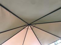 China Round Outdoor Patio Gazebo 2.95x2.95x2.7M Steel Frame Waterproof Canopy for Parties for sale