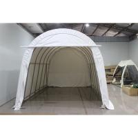 China Waterproof UV Resistant Canvas Carport Cover 400x730x330cm Steel Frame Car Shelter for sale