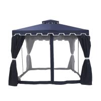 China Polyester Fabric Garden Gazebo 3x3x2.75m with Mosquito Netting and Sidewalls for sale