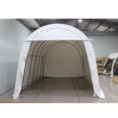 China Inflatable Car Park Car Wash Shelter 400x730x330cm Steel Frame PVC Cover for sale