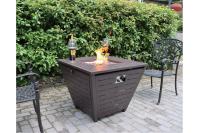 China Outdoor Corten Steel BBQ Grill Gas Fire Pit Rectangle Smokeless 2-in-1 48 Inch for sale
