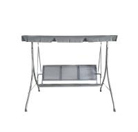 China Metal Roof Outdoor Hanging Swing Bed Chair for 3 Persons 2050x1200x1760mm Steel Frame for sale