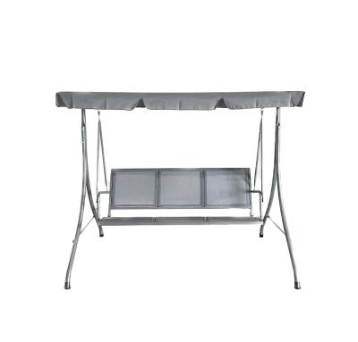 China Metal Roof Outdoor Hanging Swing Bed Chair for 3 Persons 2050x1200x1760mm Steel Frame for sale