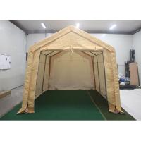 China Single Vehicle Carport 300x450x275cm Powder Coated Steel Frame PE Cover for sale