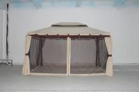 China Aluminum Garden Gazebo 3x4m Water Repellent with Mosquito Nets and Side Walls Eco Friendly for sale